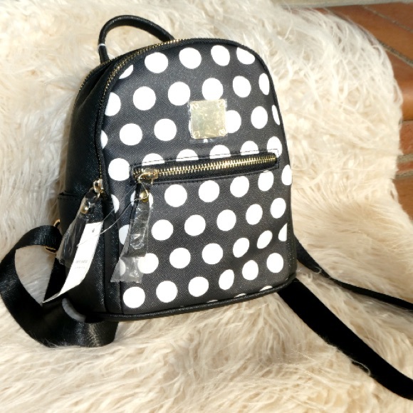 Bags | Polkadot Mini Backpack | Poshmark